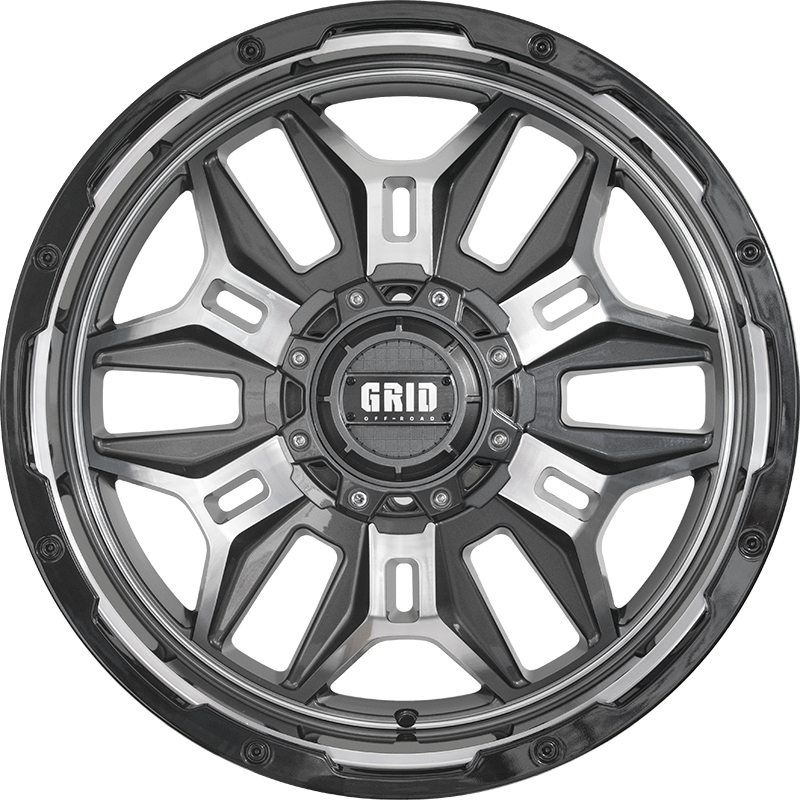 GRID Grid GD11 Gloss Anthracite + Black Lip, GA/B (20X9.0 ET18 6X139.7 ...