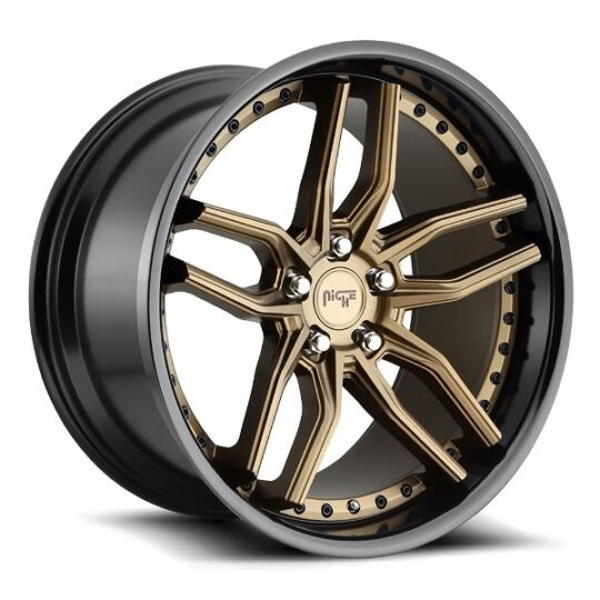 NICHE WHEELS VICE, NICHE VICE M227 MATTE BRONZE W BLACK RING (19X9.5 ...